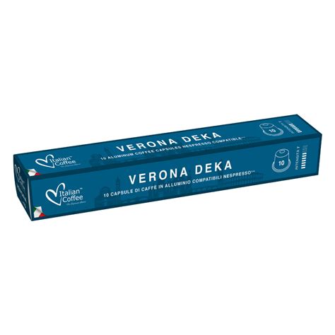Italian Coffee Verona Deka 10 Aluminium Nespresso Compatible Coffee Coffee Capsules Direct