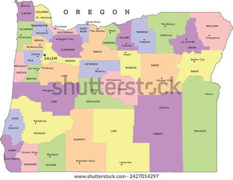 Oregon County Map With Towns