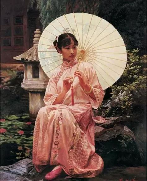 陳逸飛畫中的中國美人都來欣賞欣賞吧 每日頭條