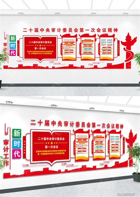 二十届中央审计委员会第一次会议党建文化墙图片下载 红动中国