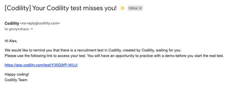 Reminder Email Codility