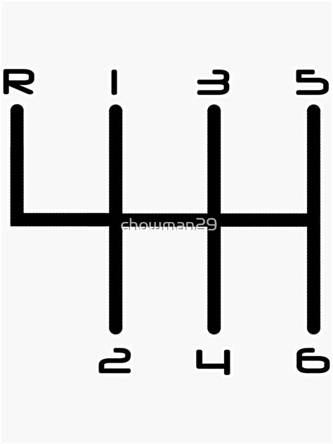 6 Speed Manual Transmission Gear Stick H Pattern Sticker For Sale By