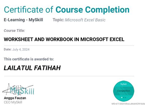 Certificate Of Course Completion Lailatul Fatihahs Portfolio