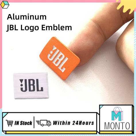 D Aluminum Jbl Sticker Decals Orange Silver Jbl Emblem For Speakers Jbl Logo Emblem With