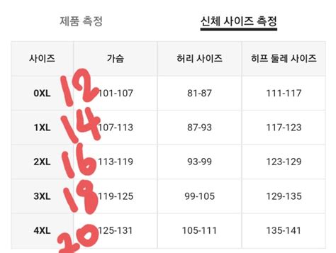 미국 옷 사이즈 지식in