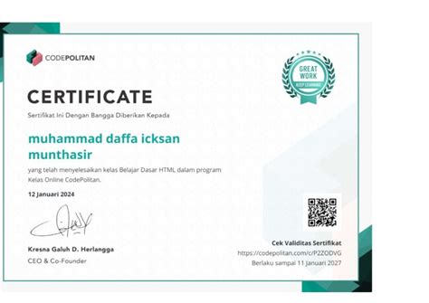 Muhammad Daffa Icksan Munthasir On Linkedin Html Codepolitan