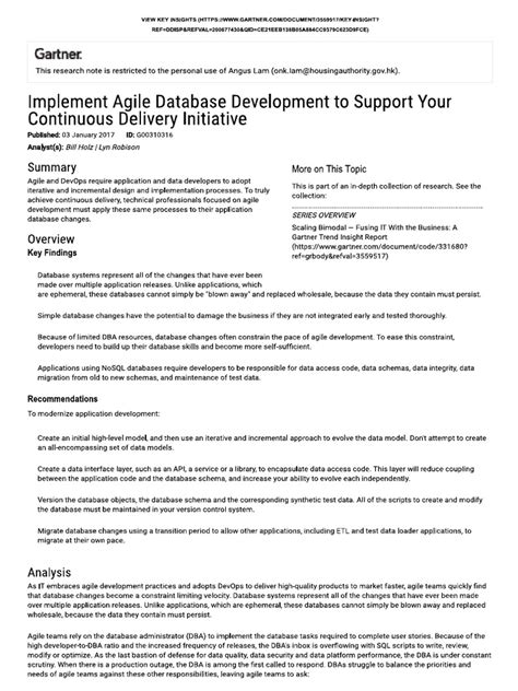 Implement Agile Database Development To Pdf