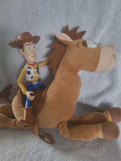 Disney Pixar Interactables Woody With Sounds And Disneyland Bullseye Plush Bundle £19 99 Picclick Uk