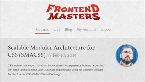 Css методология Smacss Видеоуроки Frontendmasters