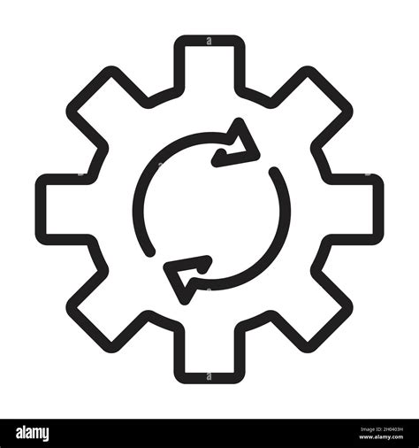 Update System Icon Vector Gear And Arrow Symbol For Graphic Design Logo Web Site Social Media