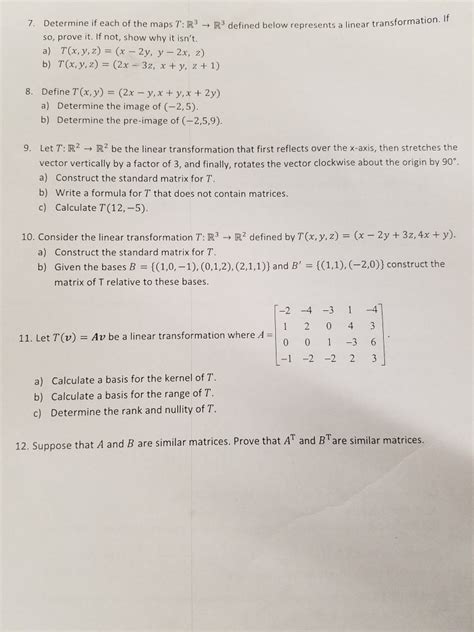 Solved I Determine If Each Of The Maps T R R Defined Chegg