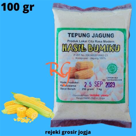 Jual Tepung Jagung Organik Kemasan 100 Gram Tepung Mpasi Jagung Organik Tepung Jagung Gluten