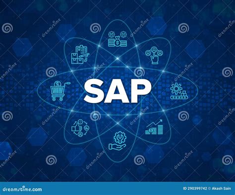 Sap System Software Automation Enterprise Resource Planning Erp Construction Concept On