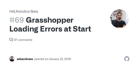 Grasshopper Loading Errors At Start Issue HALRobotics Beta GitHub