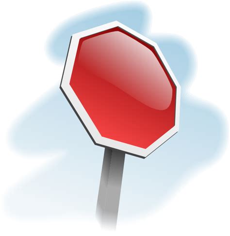 Stop Sign Angled Clip Art 109569 Free Svg Download 4 Vector
