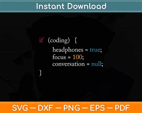 If Coding Headphones Focus Funny Python Programming Svg Cutting File Artprintfile