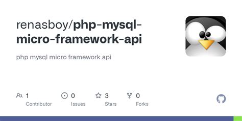 Github Renasboy Php Mysql Micro Framework Api Php Mysql Micro Framework Api