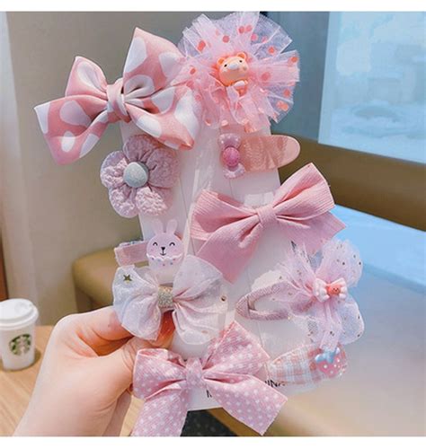아기머리핀 유아헤어삔 예쁜 여아 미니머리집게 핑크노랑 악세사리 어린이 똑딱핀세트 티몬