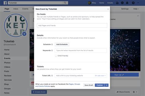 add your event to facebook support