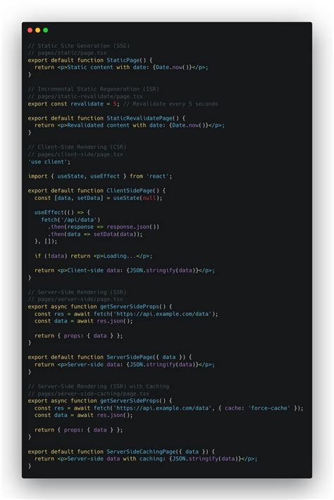 Nextjs Webdevelopment Javascript React Ssr Csr Ssg Isr Caching Techtutorials Webdev