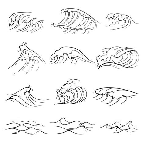 Beach Waves Drawing