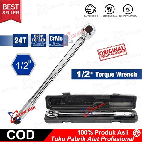 Jual Kunci Momen Torsi Torque Wrench Two Way Spanner Tools Bengkel Mobil Roda Mobil 1 2