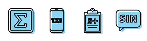 세트 라인 수학 기능 죄 기하학적 그림 광장 단어 수학과 인간의 두뇌 아이콘책 벡터 3차원 형태에 대한 스톡 벡터 아트 및 기타 이미지 3차원 형태 건강관리와 의술