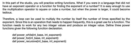 Solved You Will Practice Writing Functions What If You Were