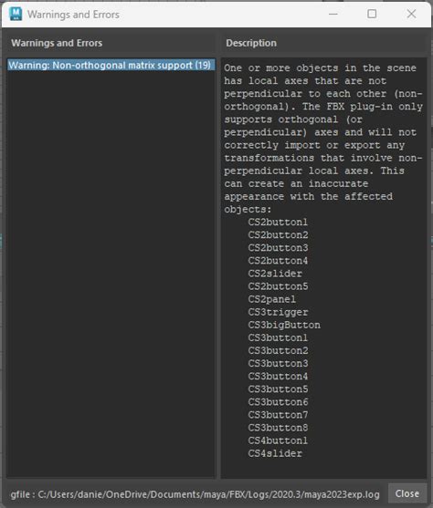 Fbx Export Error Message Its Causing Distortions In The Models How
