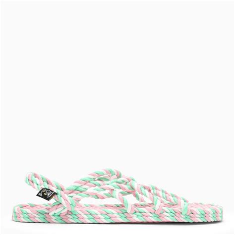 Nomadic State Of Mind Greenwhite Jc Rope Sandals Pink Editorialist