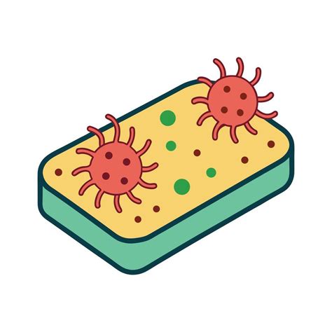 Bacteria On Kitchen Sponge 65413820 Vector Art At Vecteezy