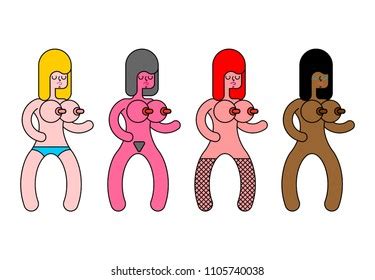 Sex Doll Set Sex Toys Adults Stock Vector Royalty Free 1105740038 Shutterstock