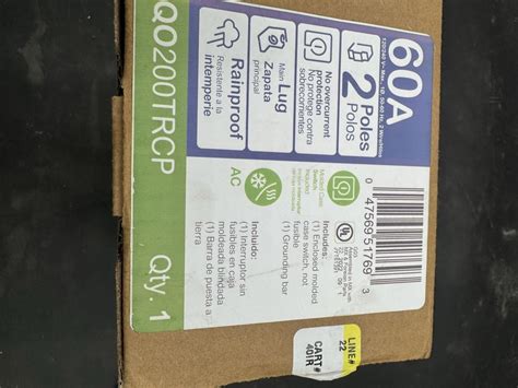 Square D Qo200trcp Ac Air Cond Disconnect Switch 60a 2p 1ph 240vac