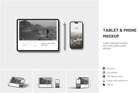 4616 Ui设计作品集屏幕展示iphone14 Pro手机平板样机 Tablet And Phone Mockup Gooodme Com 果觅网（gooodme）