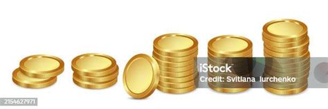 황금 3d 동전 더미 흰색 배경에 현실적인 금화입니다 벡터 3d 일러스트 레이 션 0명에 대한 스톡 벡터 아트 및 기타 이미지 0명 경제 금융 Istock