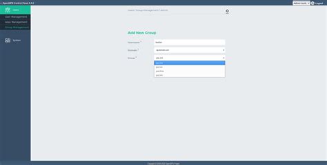 Opensips Control Panel