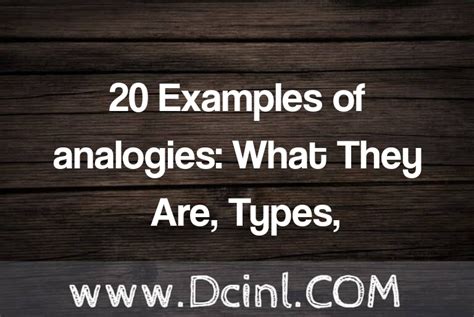 20 Examples Of Analogies What They Are Types Characteristics Their