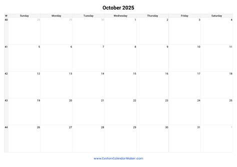 2025 Calendar With Week Numbers Custom Calendar Maker