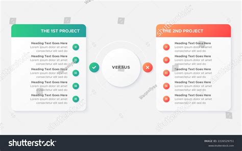 Process Workflow Features Options Comparison Chart Stock Vector Royalty Free 2226529751