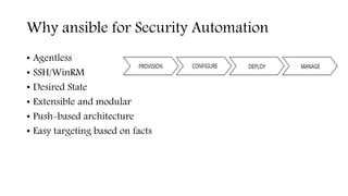Security Workflow With Ansible PPT