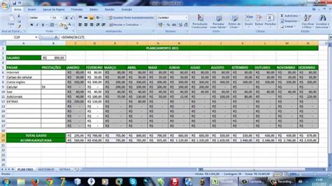Criando Planejamento Anual No Excel Youtube