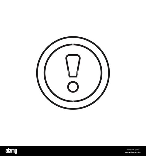 Alert Risk Sign Line Icon Caution Warning Exclamation Mark Thin Editable Line Stroke Icon