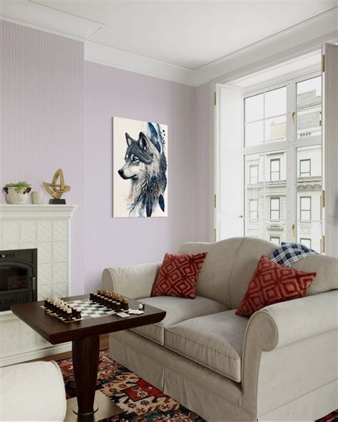 Native American Wolf Animal Art Dreamcatcher Wolf Picture Watercolor
