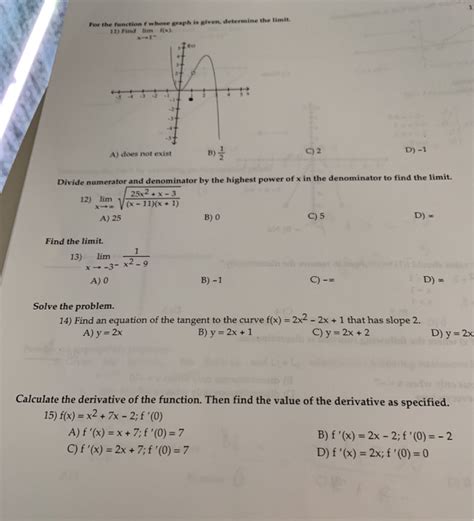 Solved For The Function F Whose Graph Is Given Determine Chegg