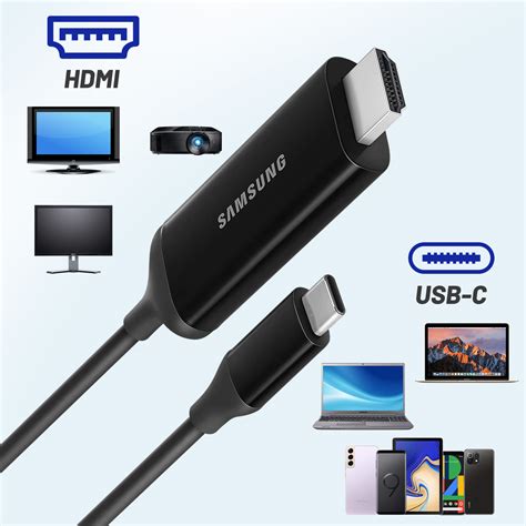 Câble Original Samsung DeX, USB-C vers HDMI 4K, 1,38m - Français