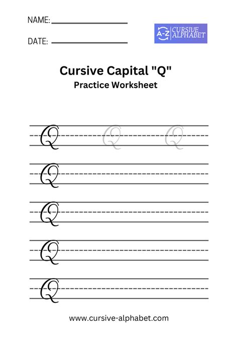 How To Write A Cursive Capital “q”