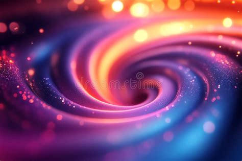 Abstract Swirling Vortex With Vibrant Colors And Sparkling Particles Creating A Mesmerizing