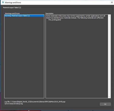 solved fbx export error physical materials 3ds max 2019 autodesk