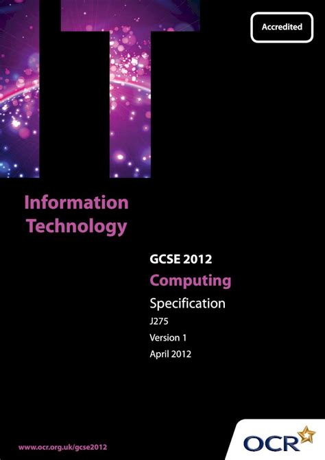 Pdf Information Technology Teachwithict · 1 Introduction To Gcse Computing 4 1 1 Overview