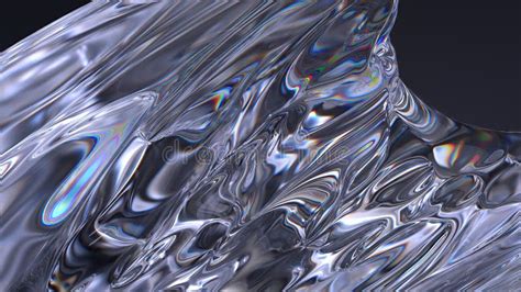 Dark Atmosphere Clear Glass Chic Bezier Curve Elegant And Modern 3d Rendering Abstract